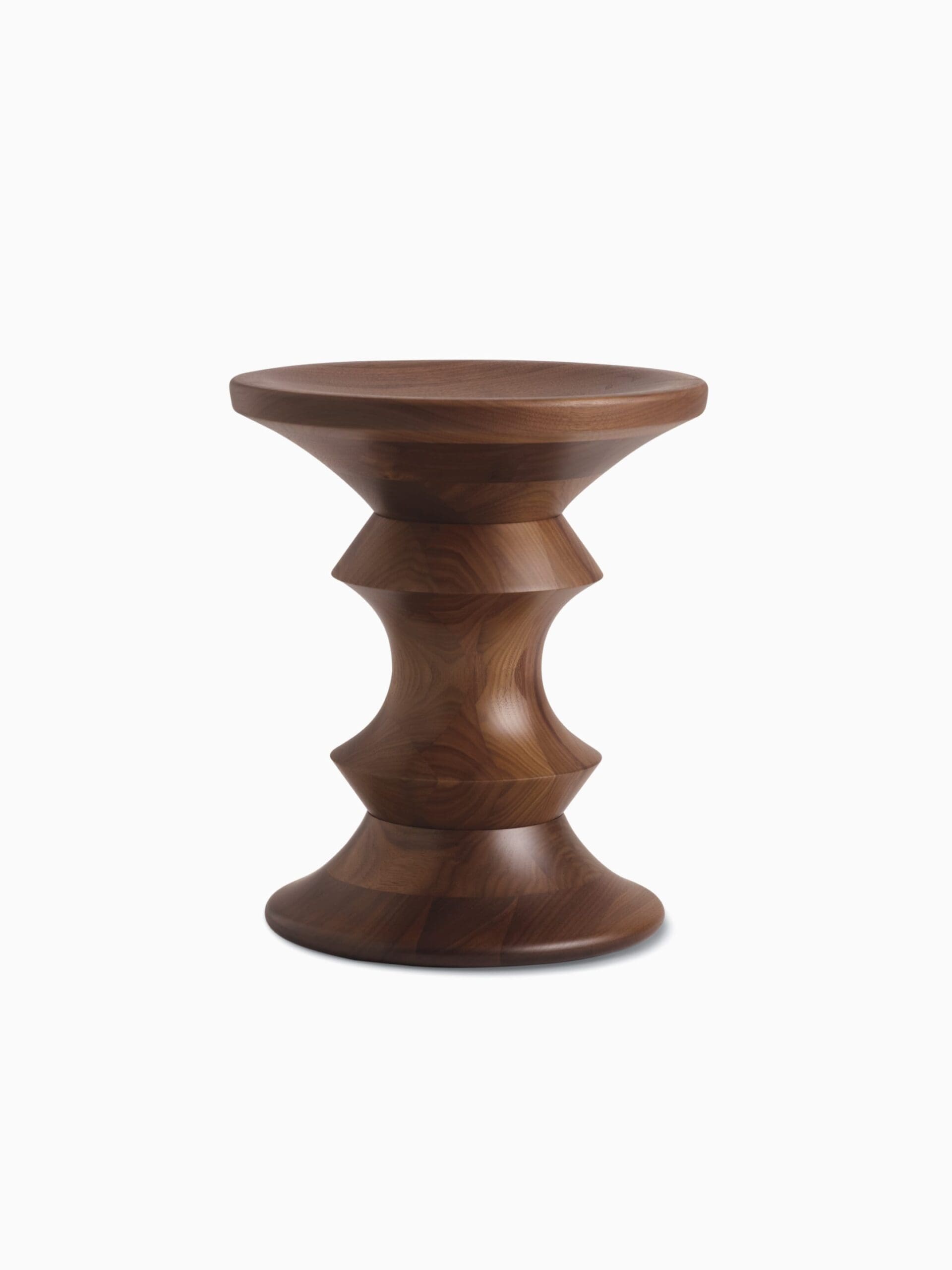 Eames Turned Walnut Stool | Clima Home